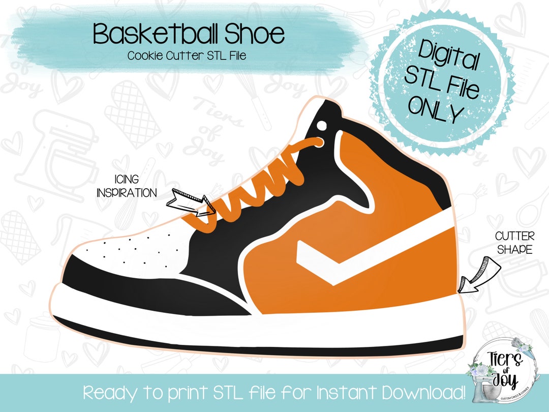 Basketball Shoe Cookie Cutter STL – 3D Printer File (digital Download ...