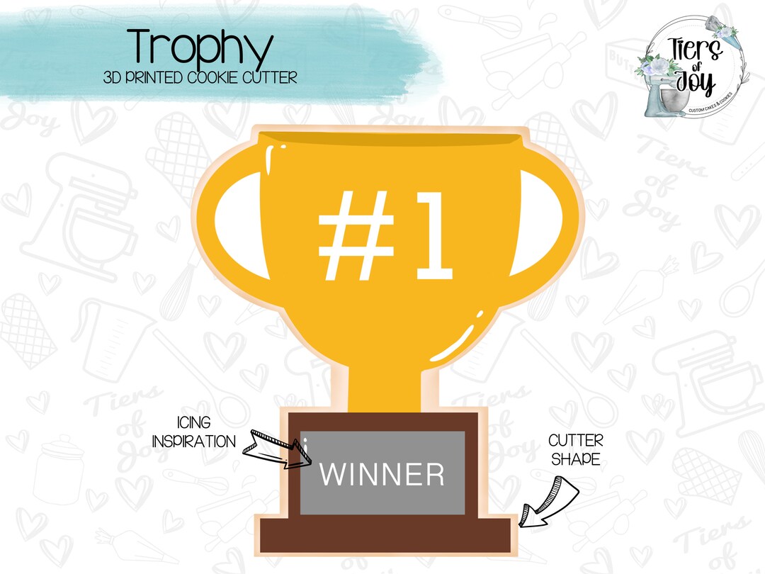 Trophy Cookie Cutter Sports 3D Printed Cookie Cutter - Etsy
