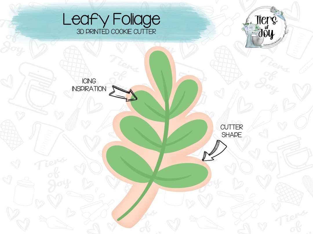 Leafy Foliage Cookie Cutter - Floral - Mason Jar Bouquet - Mother's Day ...