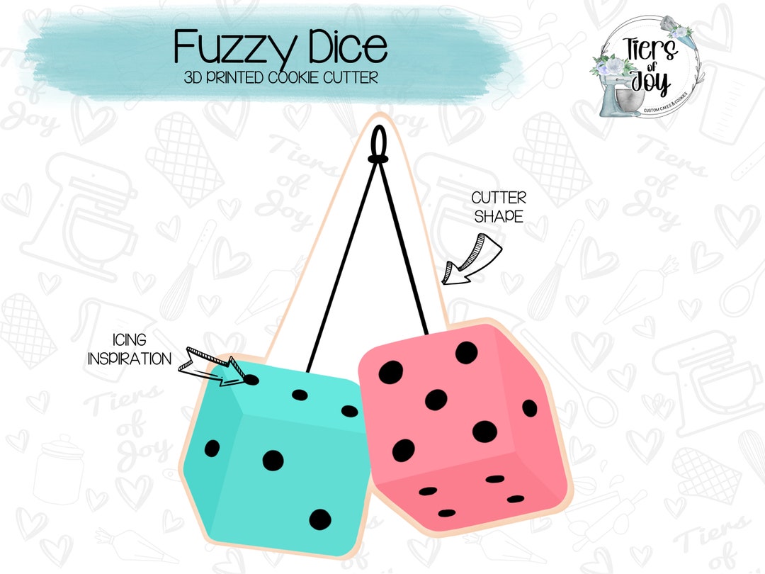Fuzzy Dice Cookie Cutter - 50s - Decades - 3D Printed Cookie Cutter - Etsy