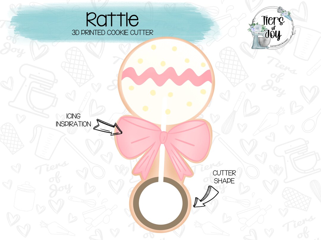 Baby Rattle Cookie Cutter - Baby Shower - 3D Printed Cookie Cutter - Etsy