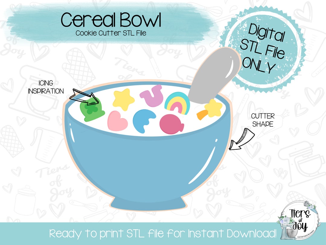 Cereal Bowl Cookie Cutter STL – 3D Printer File (digital Download) - Etsy