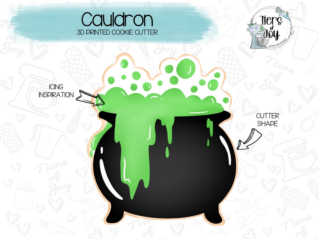 Cauldron Cookie Cutter - Halloween - Holidays - 3D Printed Cookie ...
