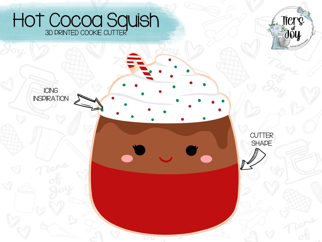 Hot Cocoa Squish Cookie Cutter Squishmallow Christmas 3D - Etsy