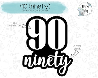 Ninety/ 90 Cookie Cutter - Etsy