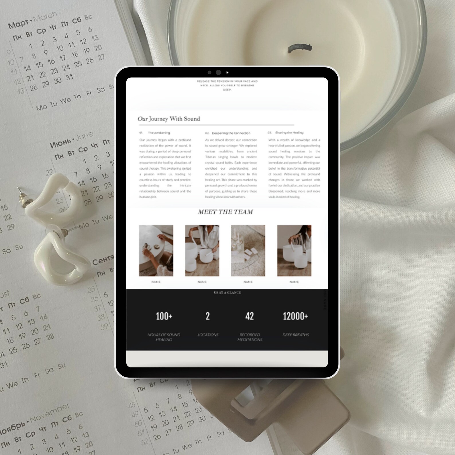 Sound Healing Showit Website Template Spiritual Showit Website Calm