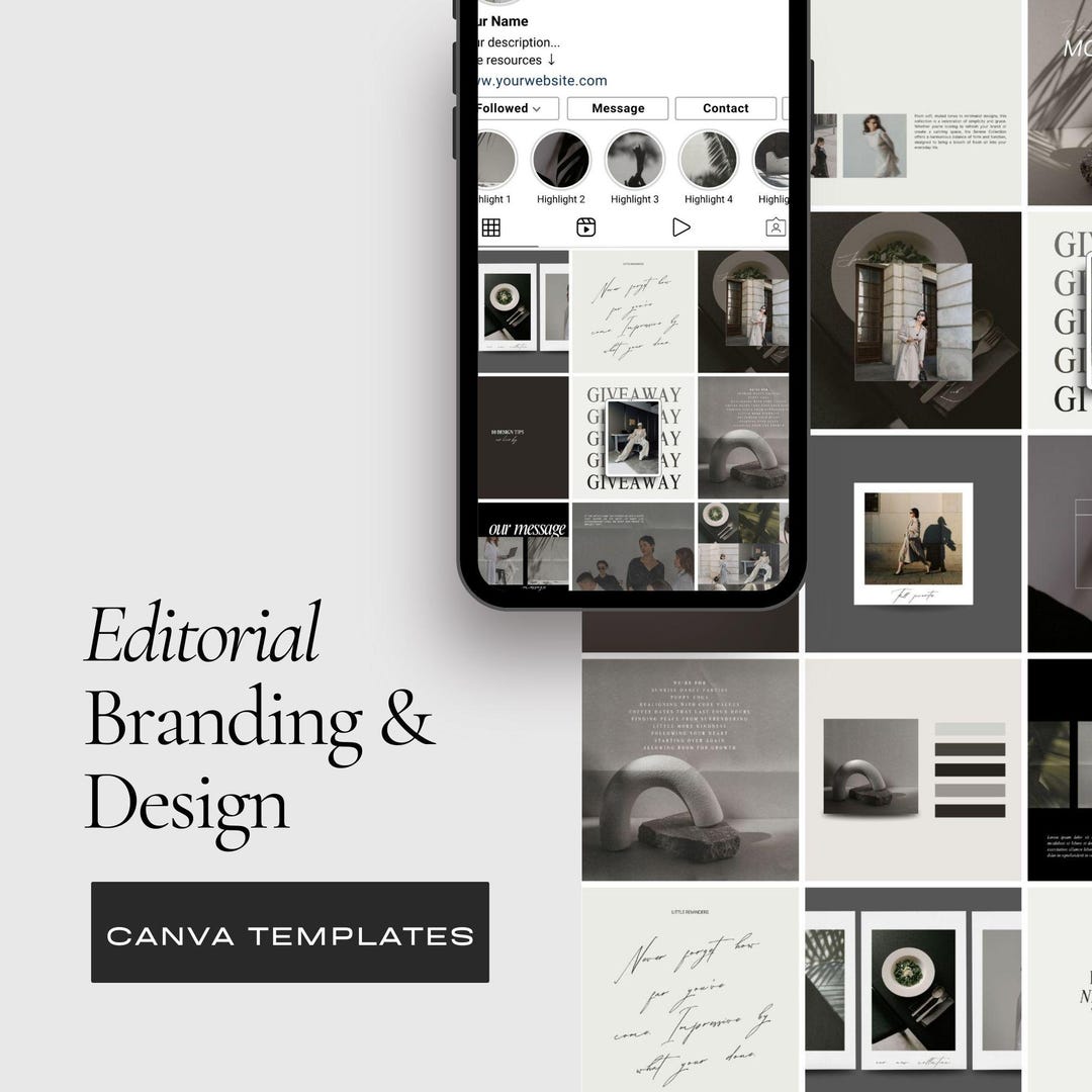 Editorial Brand and Design Social Media, Designer Canva Templates ...