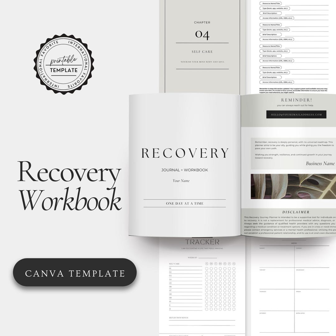 Addiction Recovery Workbook: Sober Worksheets, One Day at A Time, 58 ...