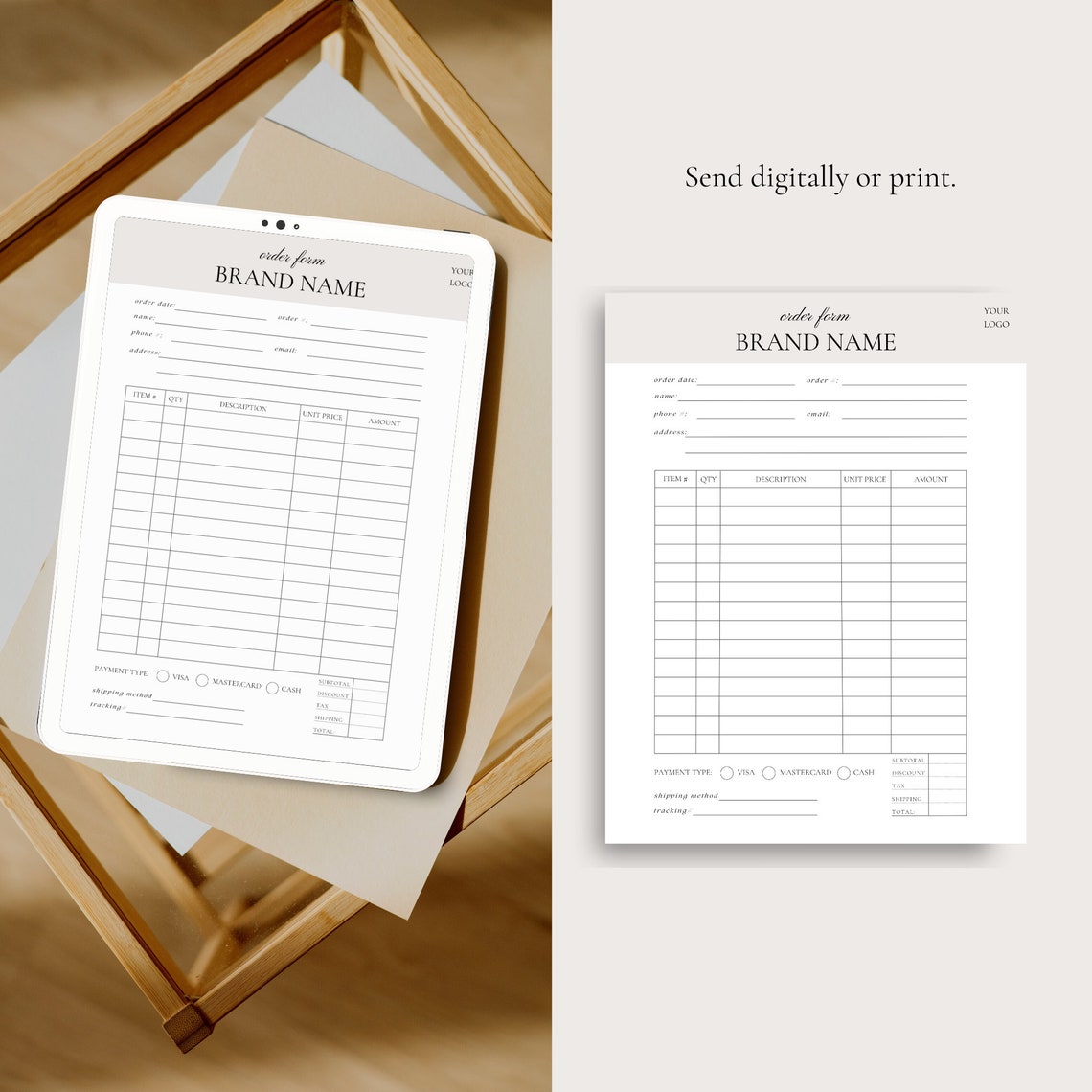 Wholesale Order Form Template: Canva Editable, Small Business (instant ...