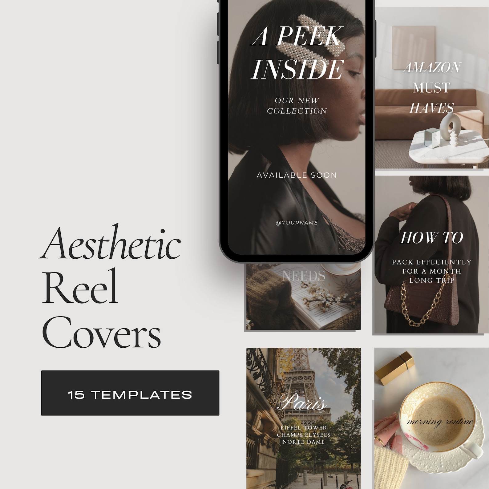 Instagram Reel Covers, Reel Cover Templates, Instagram Canva Templates ...