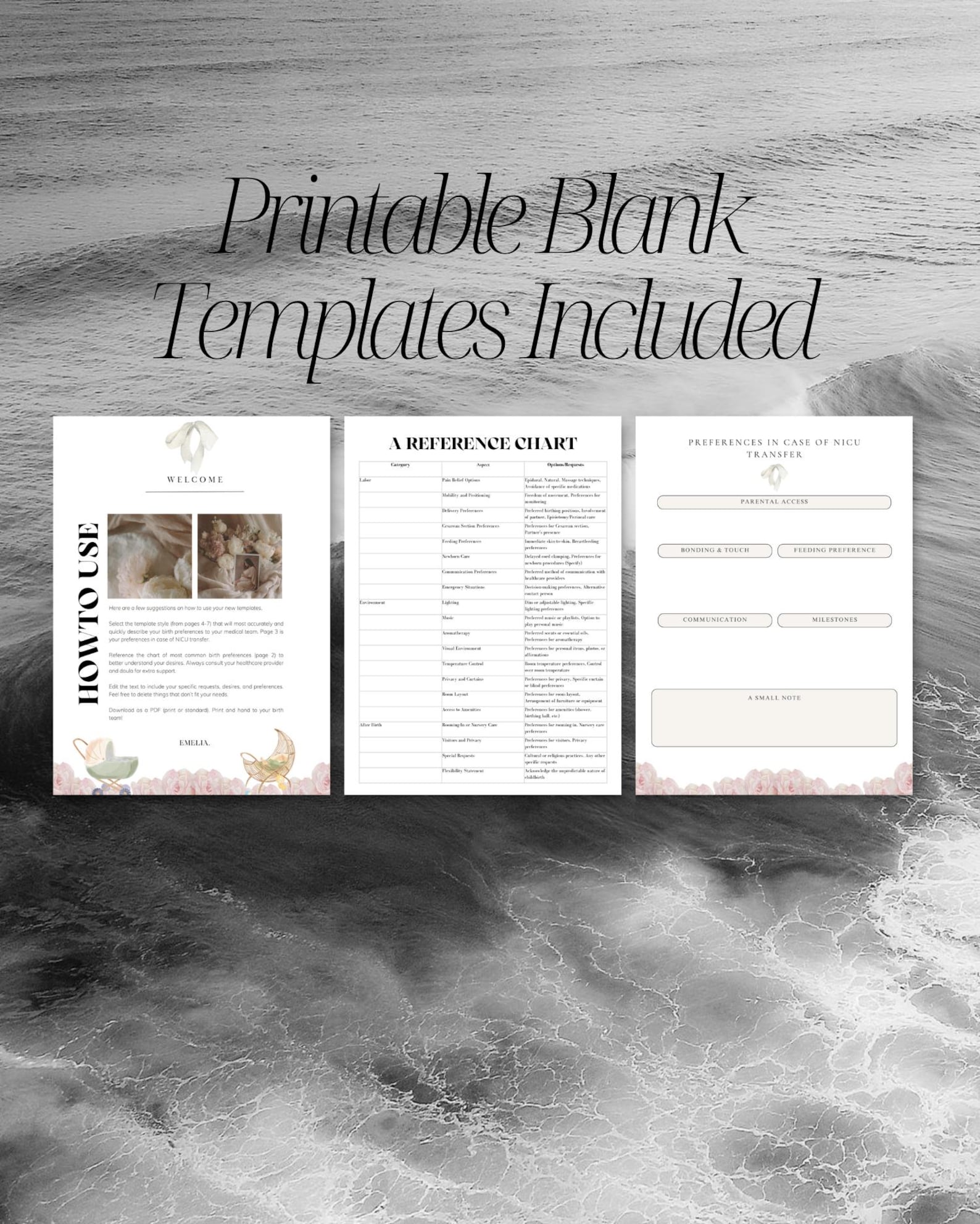 Comprehensive Birth Plan, Canva Template: Printable Birthing Planner ...