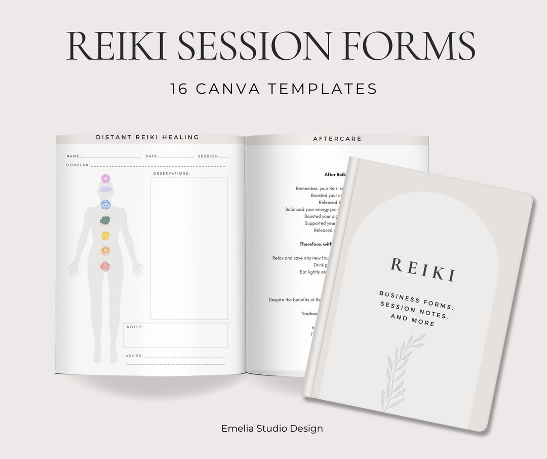 Reiki Business Templates, Reiki Essentials, Intake Forms, Minor Consent ...