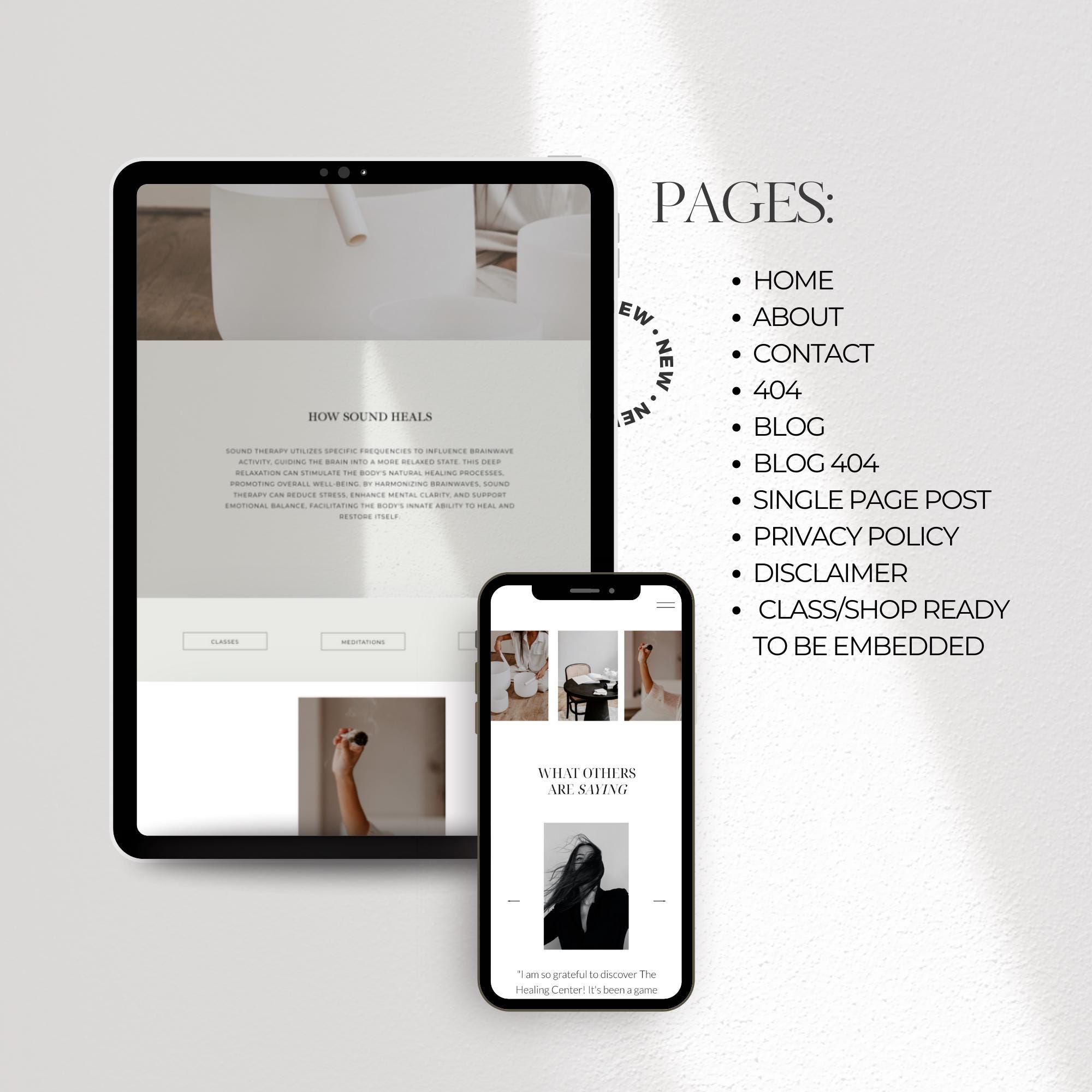 Sound Healing Showit Website Template Spiritual Showit Website Calm