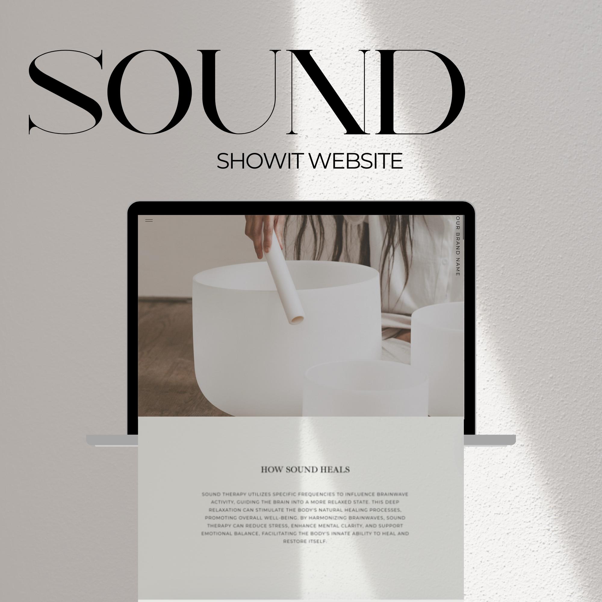 Sound Healing Showit Website Template Spiritual Showit Website Calm