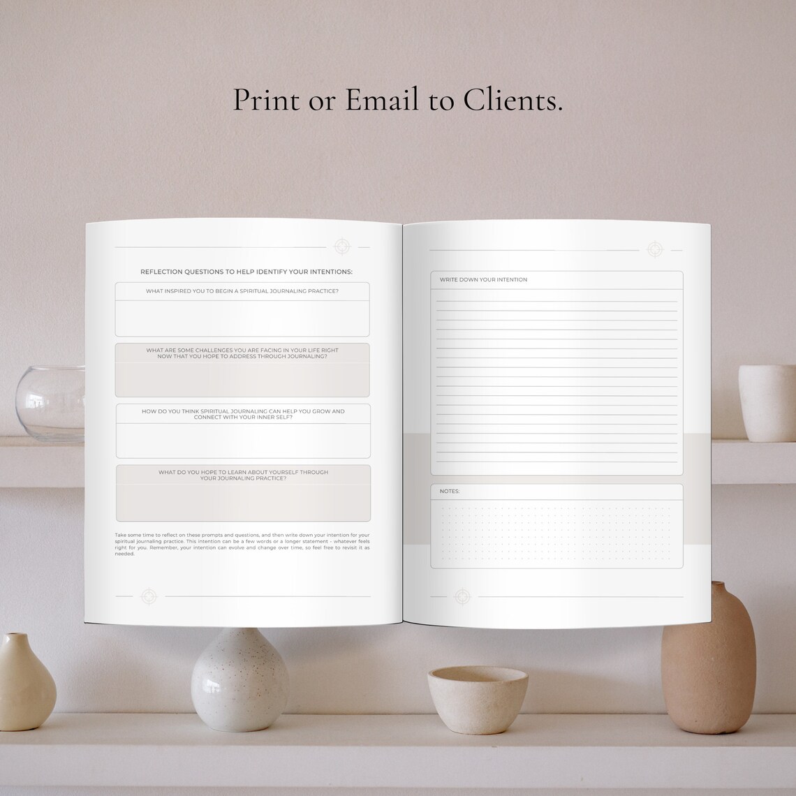 Spiritual Journal Template: Beginner's Guided Workbook (canva) - Etsy