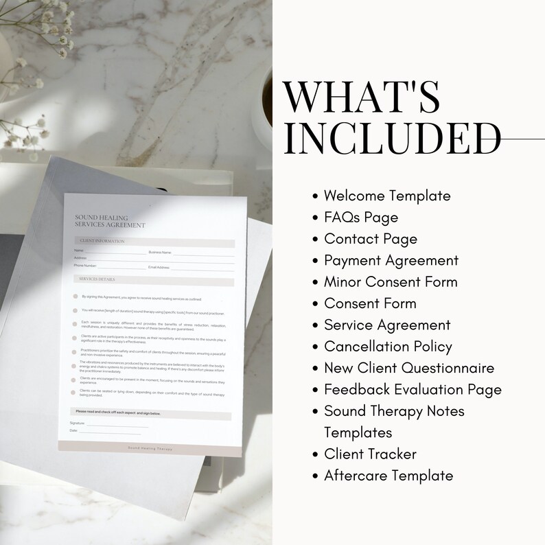 Sound Healing Business Templates: Client Forms & Welcome Pack (canva ...