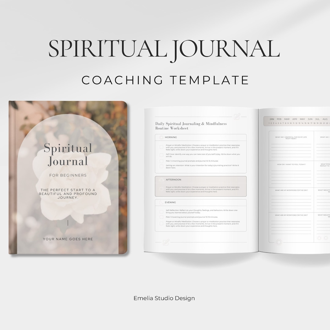 Spiritual Journal Template: Beginner's Guided Workbook (canva) - Etsy