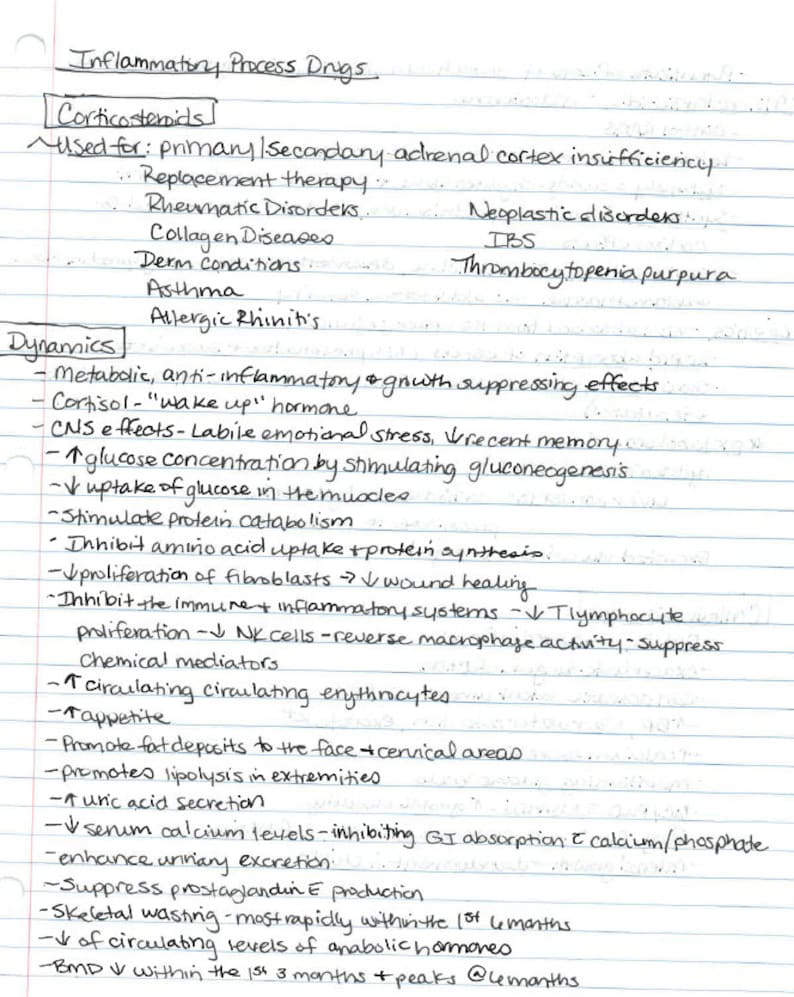 Advanced Pharmacology Handwritten Notes - Etsy