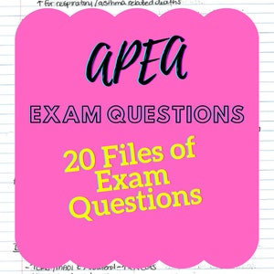 APEA Board Exam Questions & Answers with Explanations - Etsy