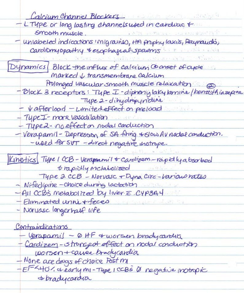 Advanced Pharmacology Handwritten Notes - Etsy