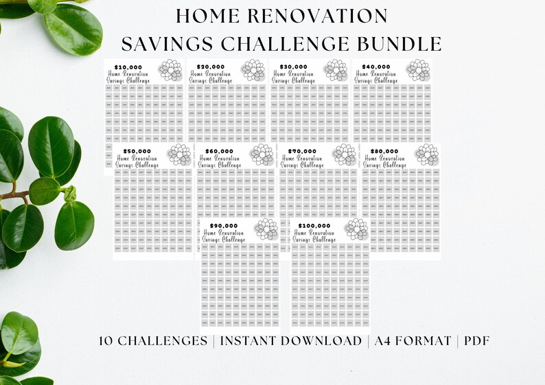 Home Renovation Savings Challenge Bundle - Etsy