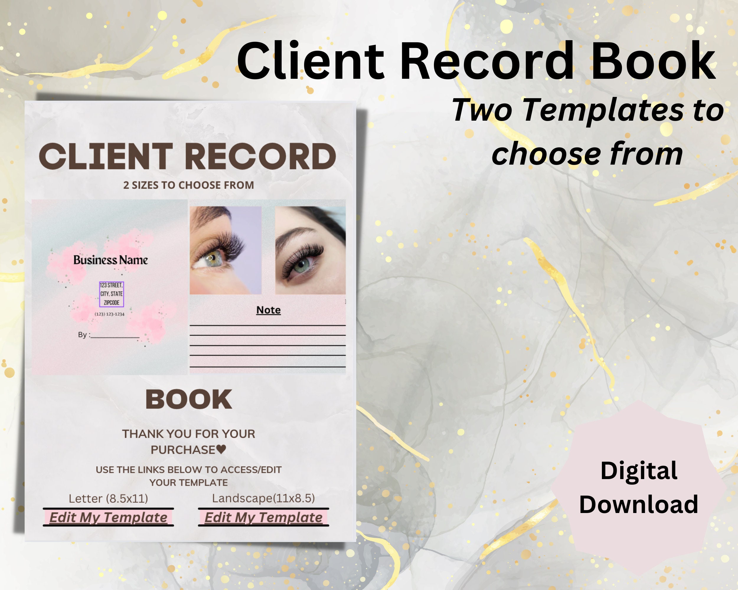 Client Record Book/ Printable Record Book/ Client Record Book W ...