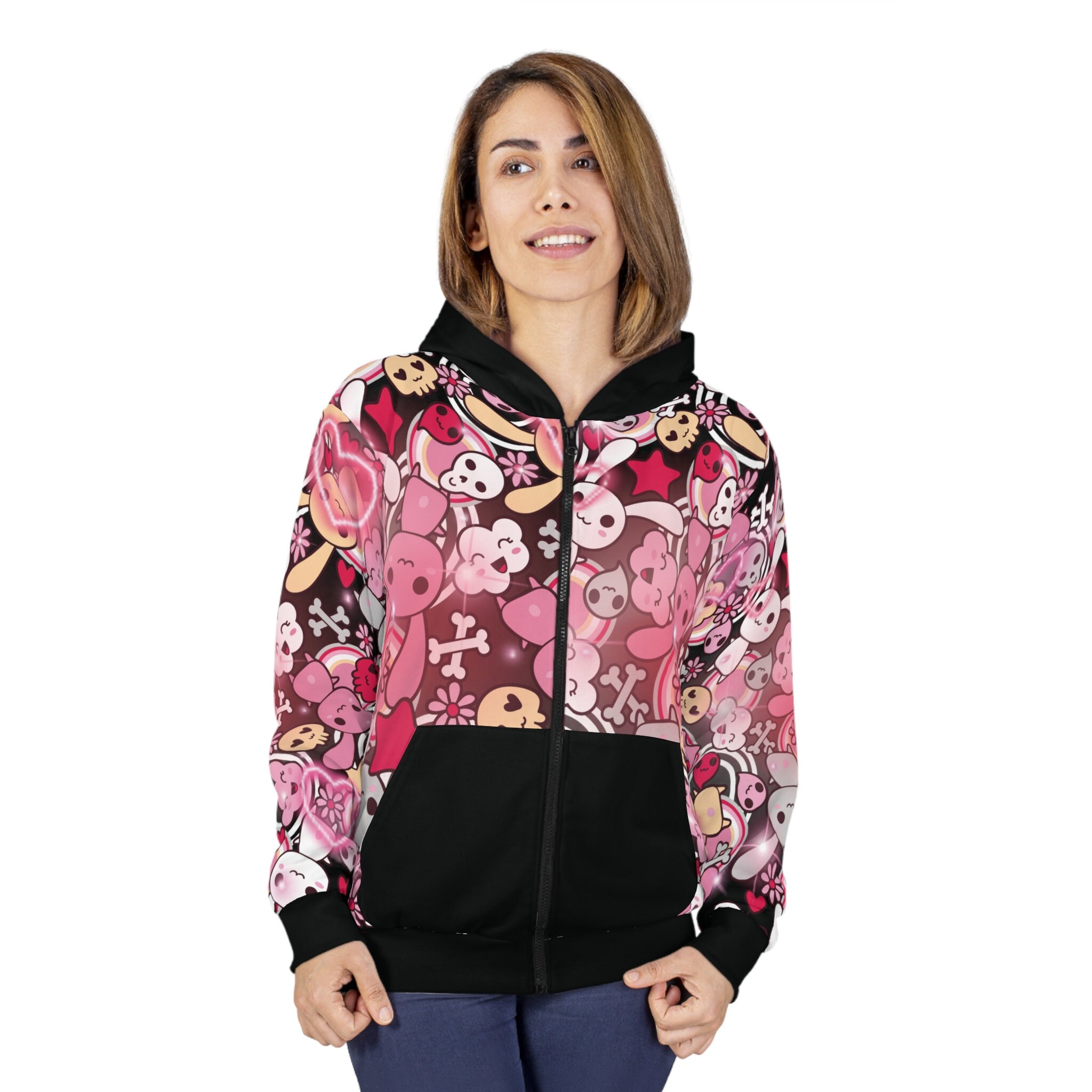 Kawaii Unisex Zip Hoodie Kawaii Hoodie Kawaii Jacket Kawaii - Etsy