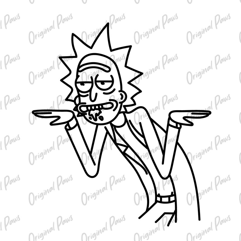 Rick Sanchez Dance Instant Download SVG, PNG, EPS, Jpg Digital Download ...