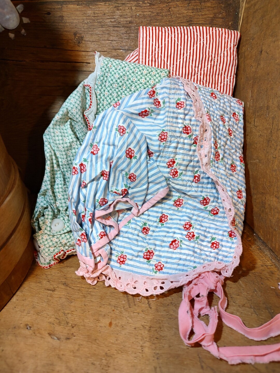 Homespun Vintage Bonnets, Set of 3 - Etsy