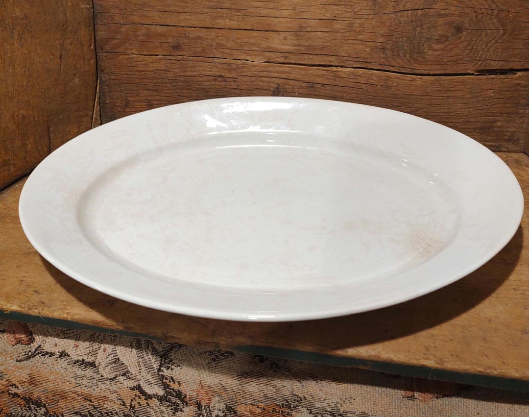 Large Antique Ironstone Platter, Warranted Mark - Etsy