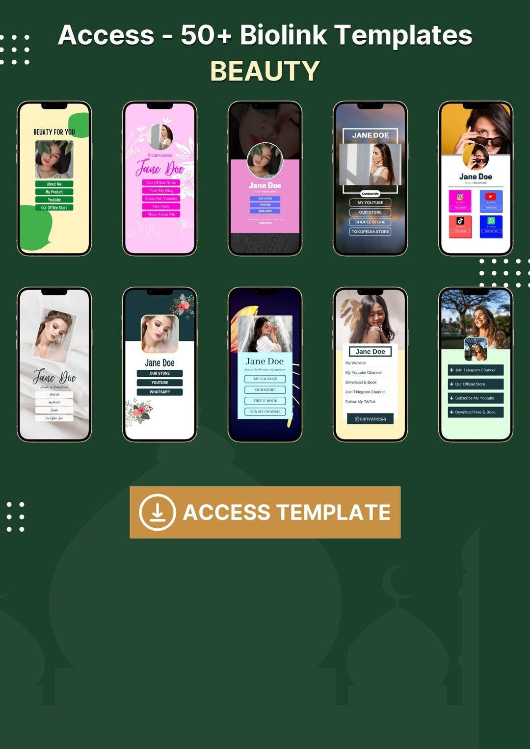 50 Biolink Templates - Etsy