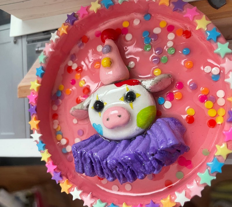 Clown Cow Trinket Dish! Jewelry Dish, Trinket Tray, Handmade Dish - Etsy