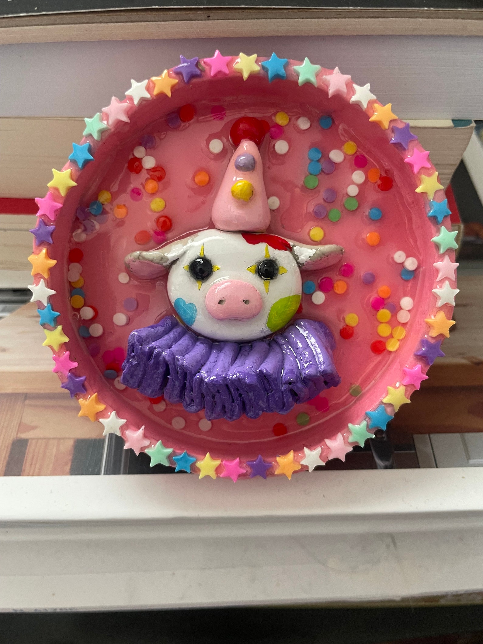 Clown Cow Trinket Dish! Jewelry Dish, Trinket Tray, Handmade Dish - Etsy