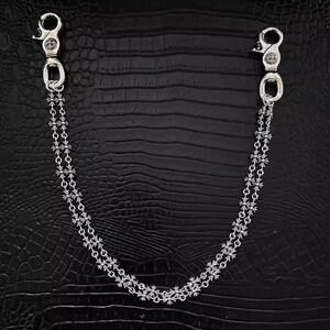 Chrome Hearts Inspired Star Wallet Chain Cross Inspired - Etsy UK