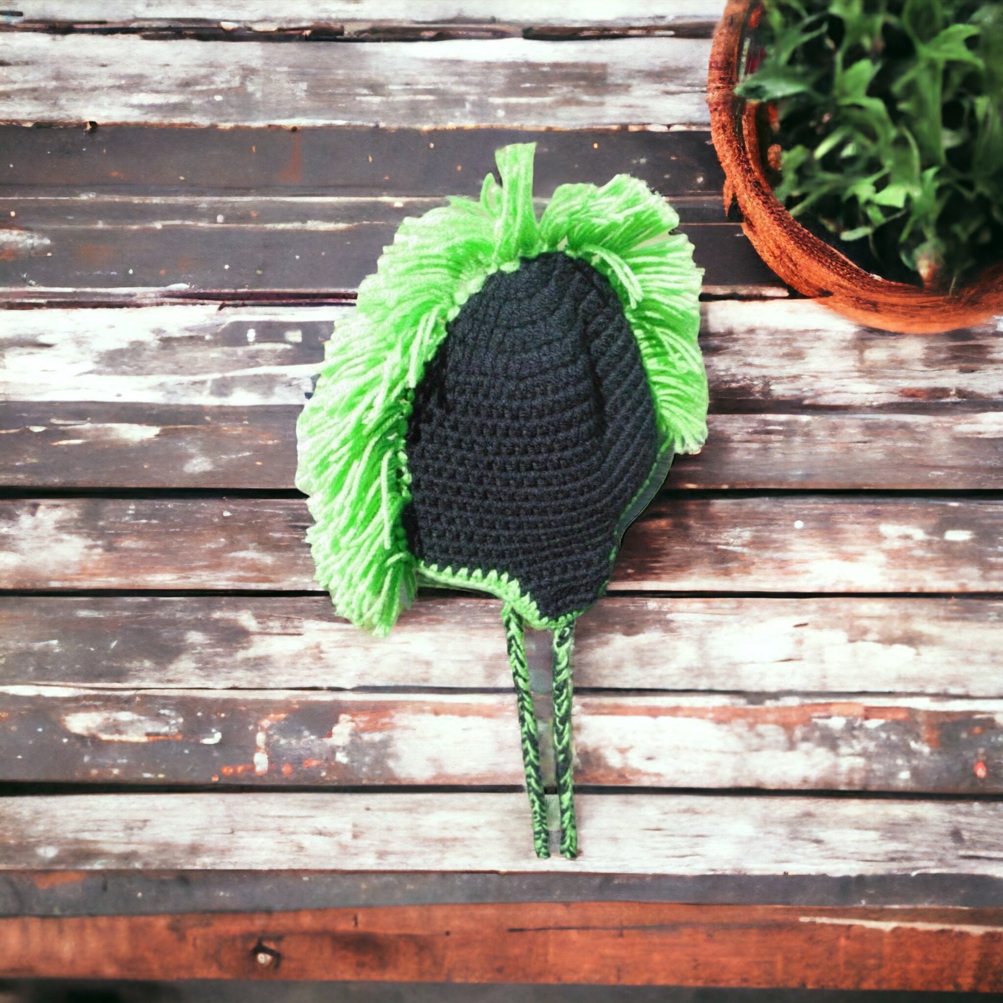 Kids Mohawk Hat, Child Crochet Hat, Punk Rocker Hat, Winter Hat for ...