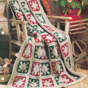 Christmas Snowflakes: Afghan Blanket Crochet Pattern - Etsy