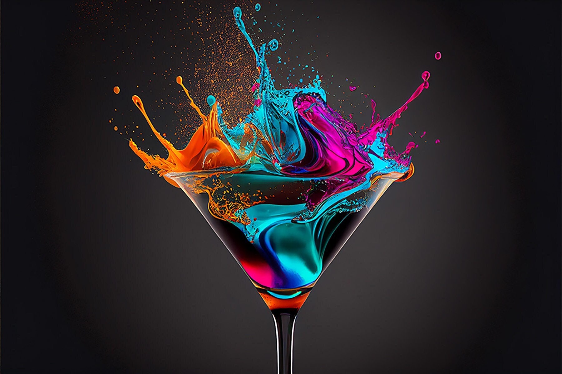 Colored Cocktail Splash - Etsy