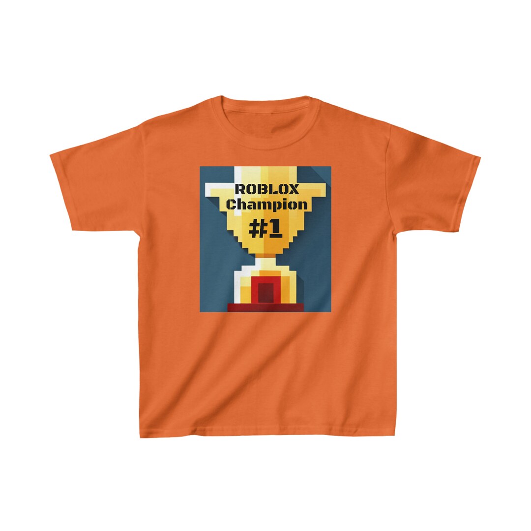 Kids Tee Roblox Champion #1 Pixelated Trophy - Etsy