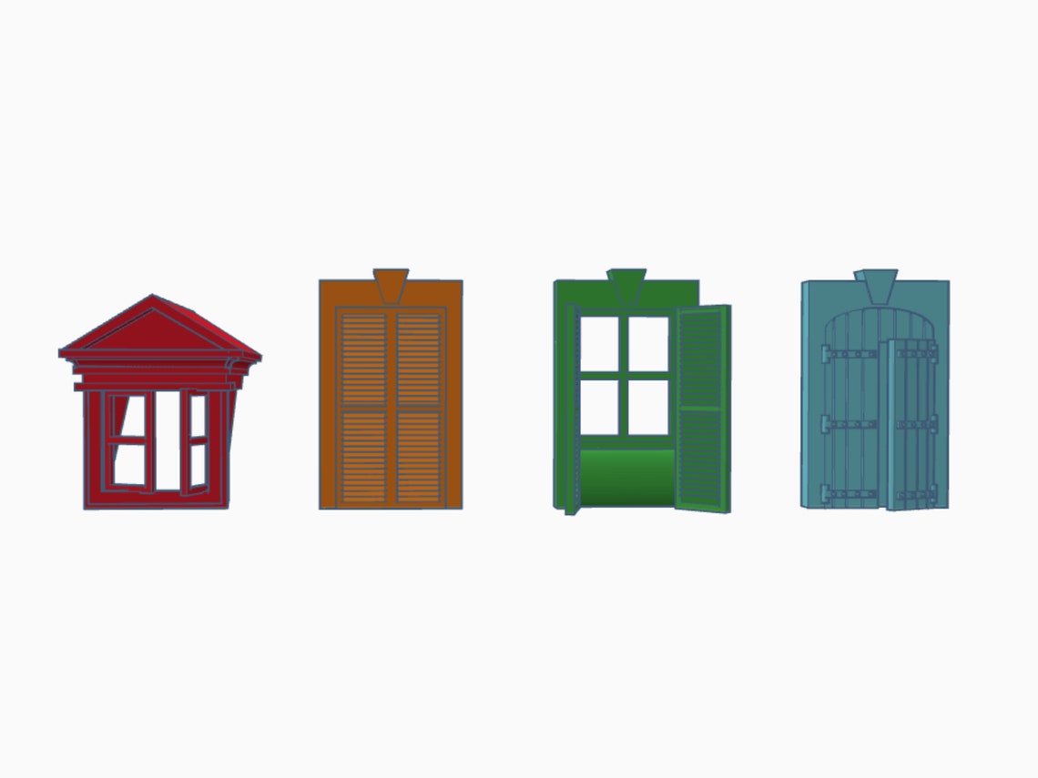 1/35 Scale Window Pack for French Building WW2 - Etsy