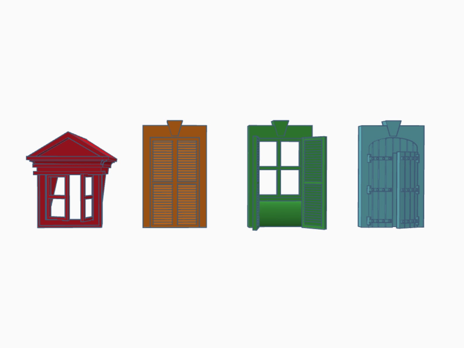 1/35 Scale Window Pack for French Building WW2 - Etsy