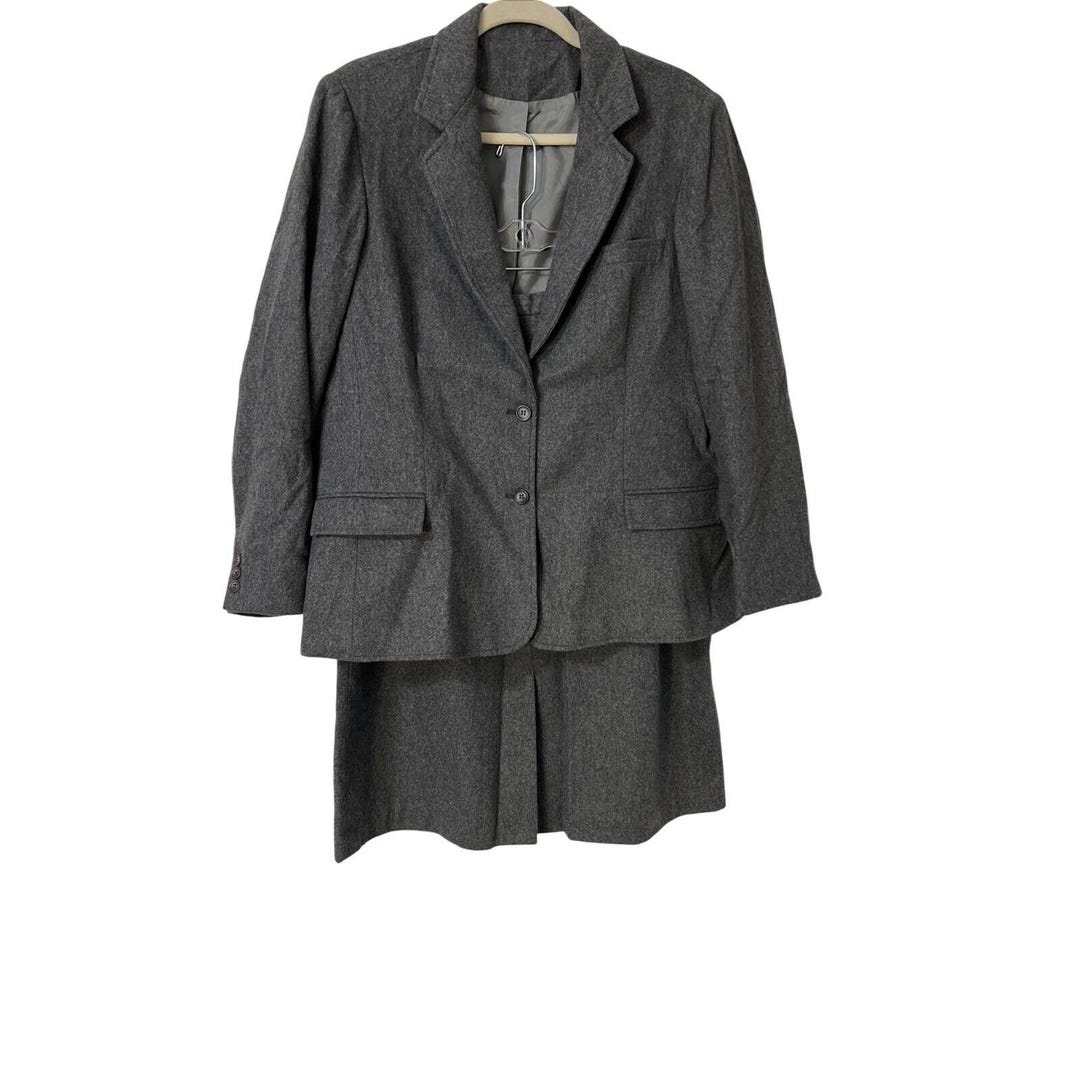 Vintage Kay Windsor Wool Skirt Suit Sz 18 Pencil Jacket Union Made See ...