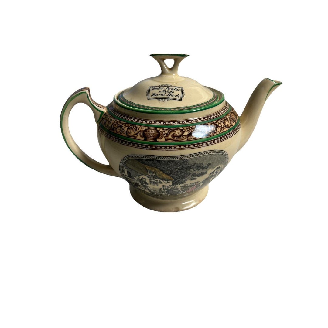 Antique Rare Cries of London (green & Brown Rims) Teapot by Adams China ...