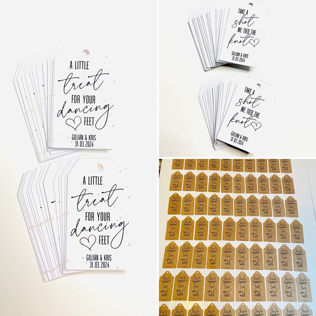 Wedding Favour Tags, Wedding Flip Flop Tags, Wedding Tags, Custom Tags ...
