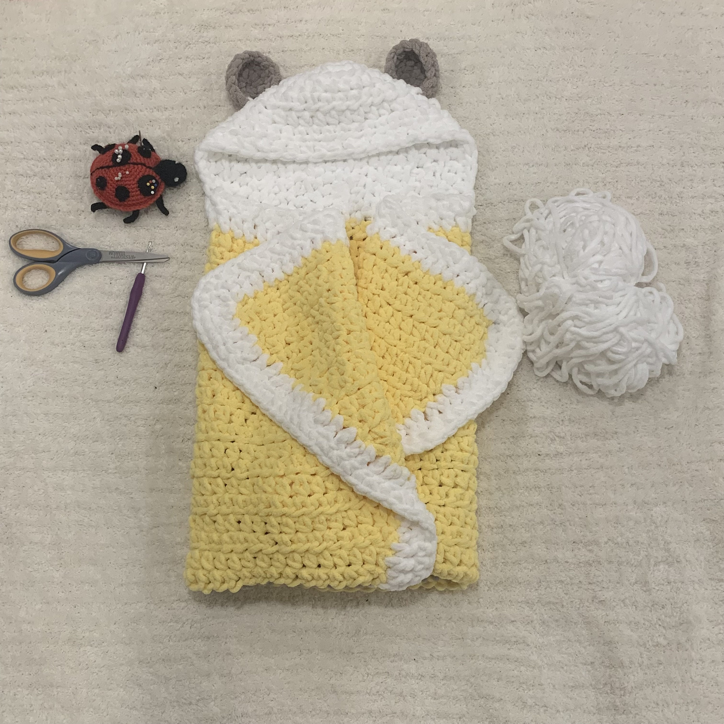 Buttercup Angel Bear Baby Blanket - Etsy