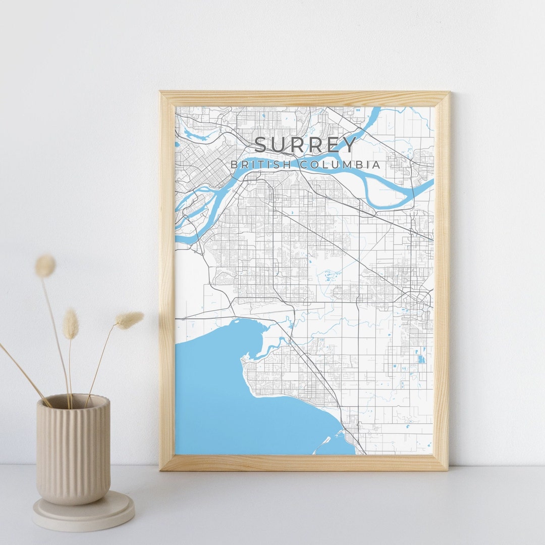 Surrey BC Poster Surrey Travel Print Surrey British Columbia Wall Art ...