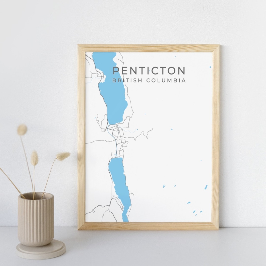 Penticton BC Poster Penticton Travel Print Penticton British Columbia ...