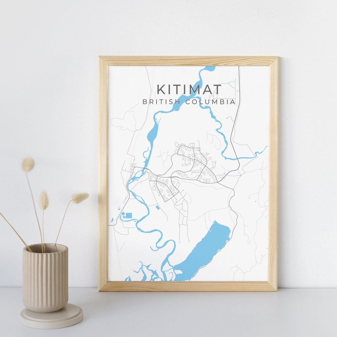 Kitimat BC Poster Kitimat Travel Print Kitimat British Columbia Wall ...