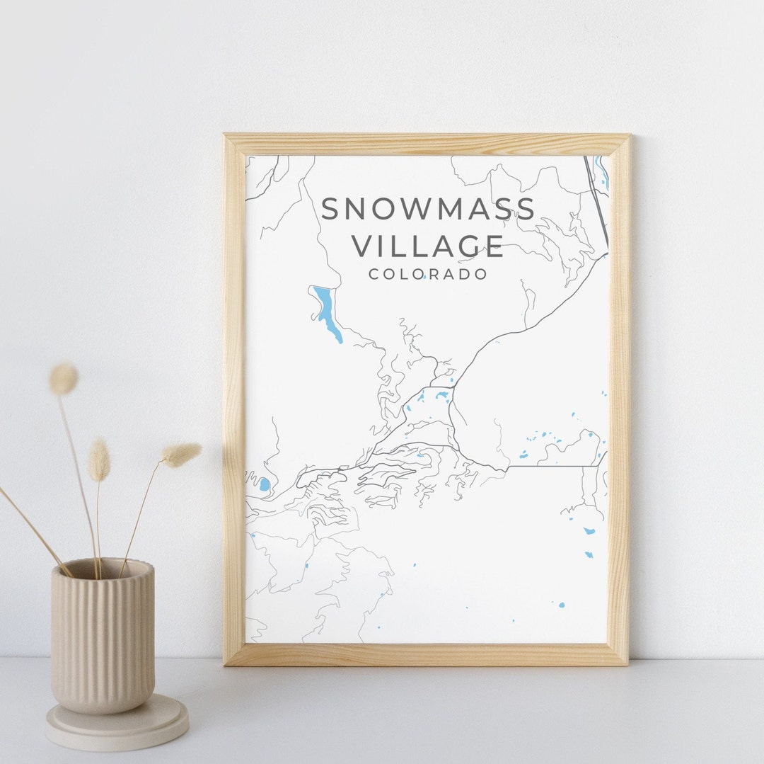 Snowmass Village CO Poster Snowmass Village Travel Print Snowmass ...