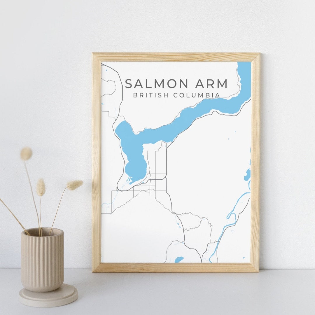 Salmon Arm BC Poster Salmon Arm Travel Print Salmon Arm British ...