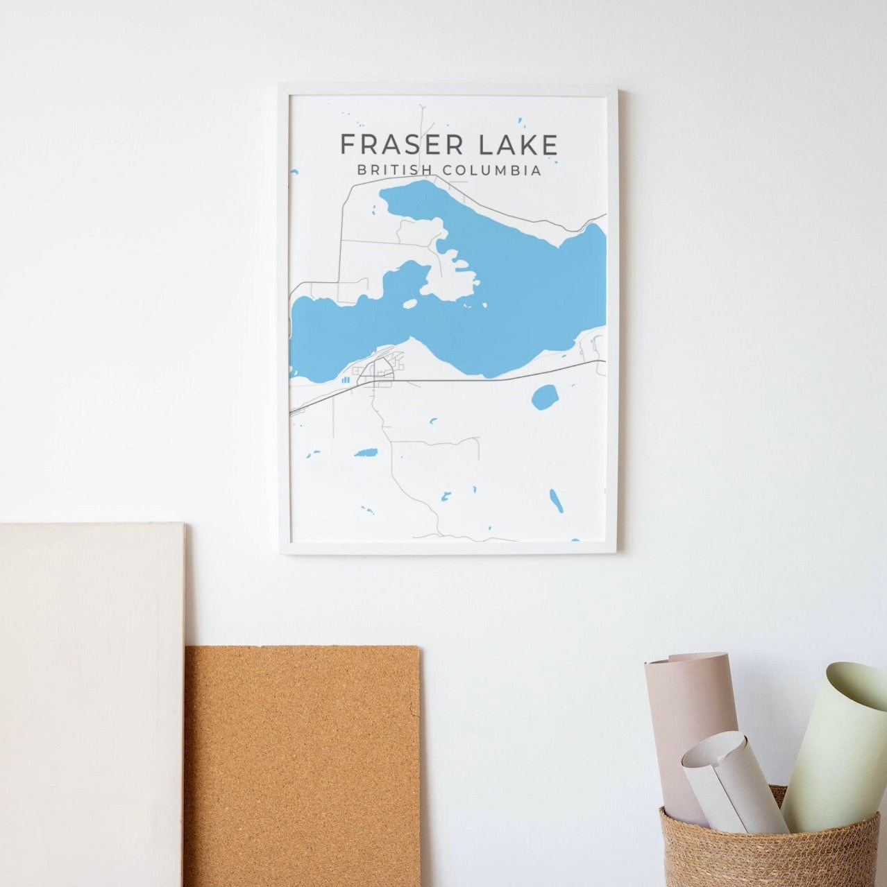 Fraser Lake BC Poster Fraser Lake Travel Print Fraser Lake British ...